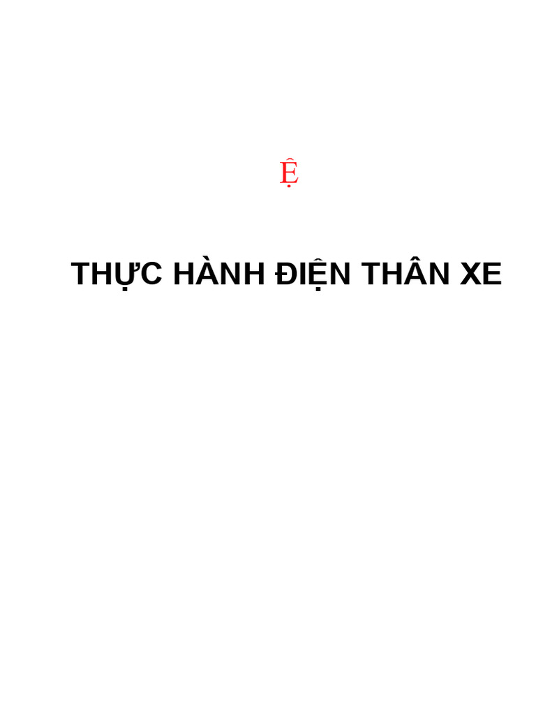 BG Thực hành điện thân xe | PDF