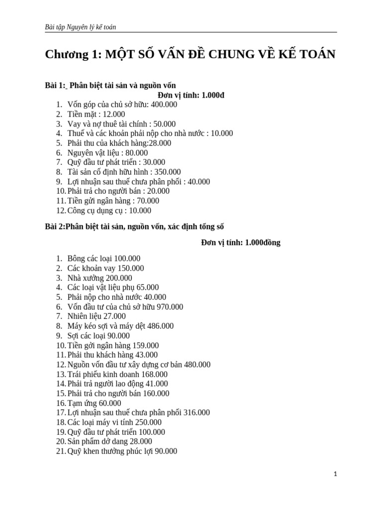 BT-NLKT tham khảo | PDF