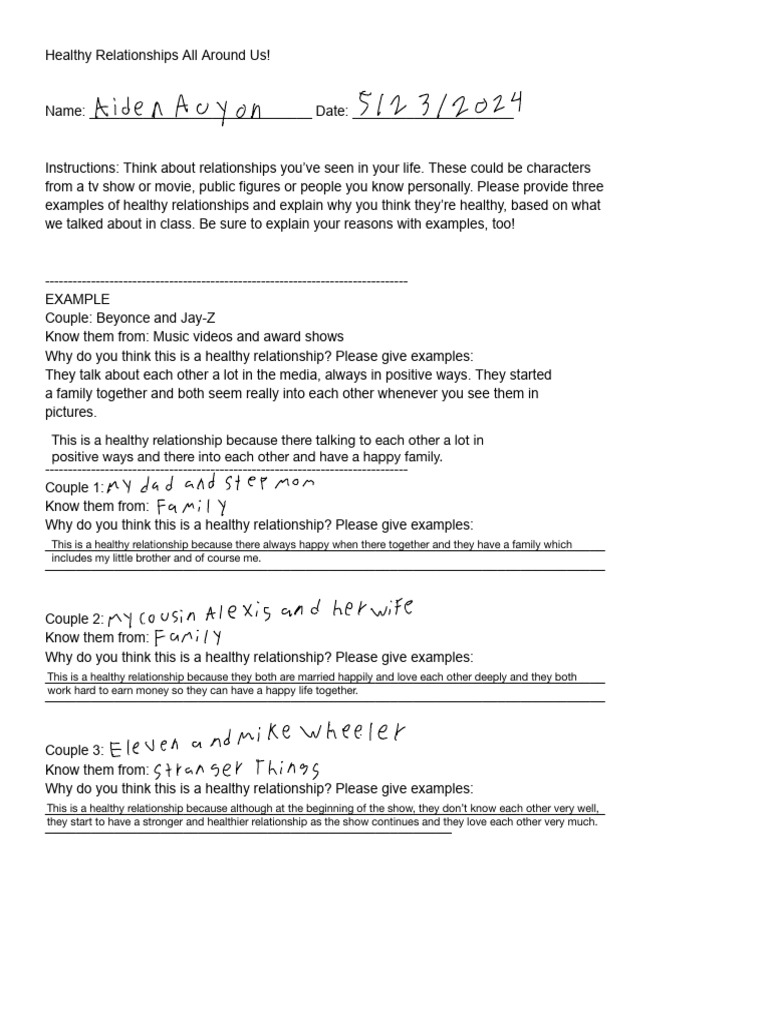 Healthy Relationships All Around Us | PDF