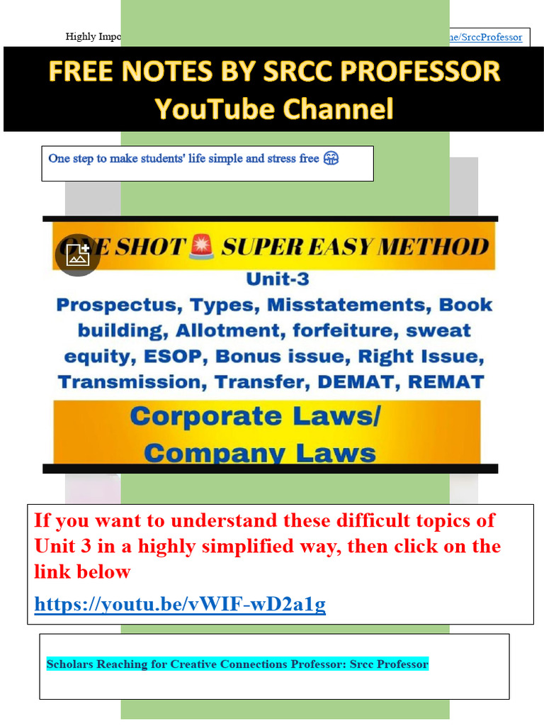 Full Revision Unit 3 Corporate Laws | PDF | Misrepresentation | Securities (Finance)