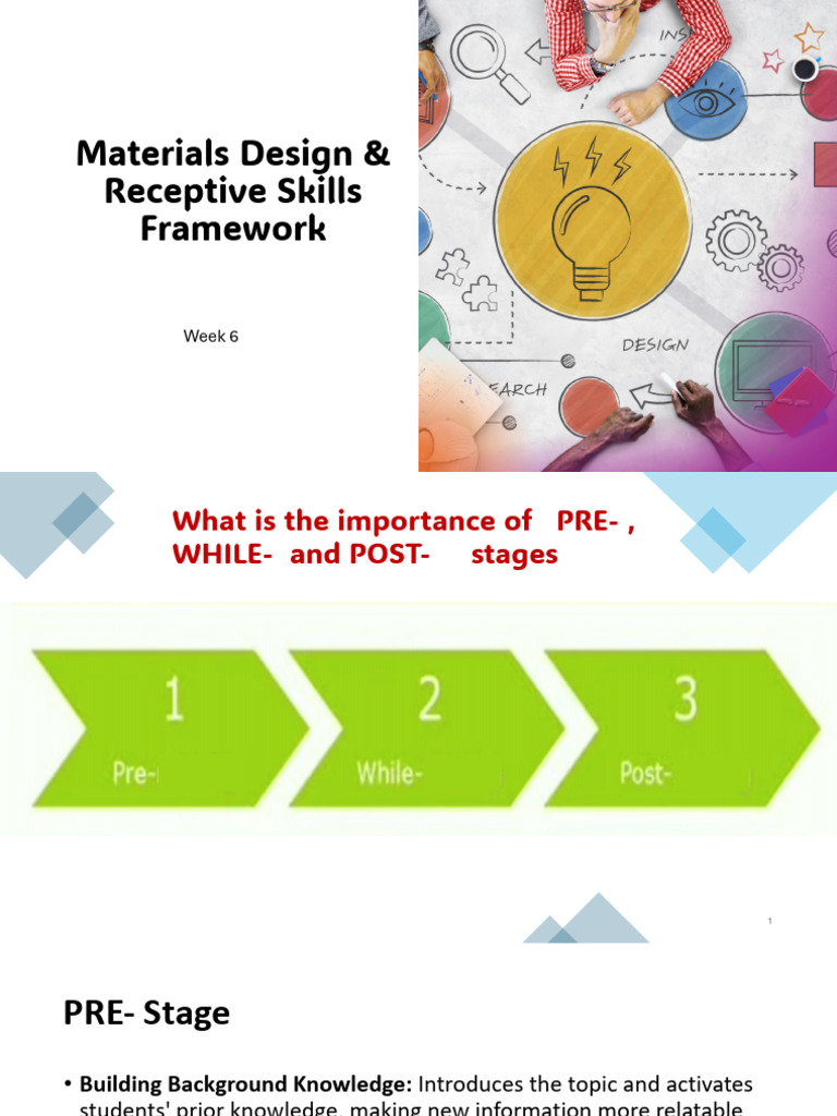 Week 6 Materials Design Receptive Skills Framework | PDF