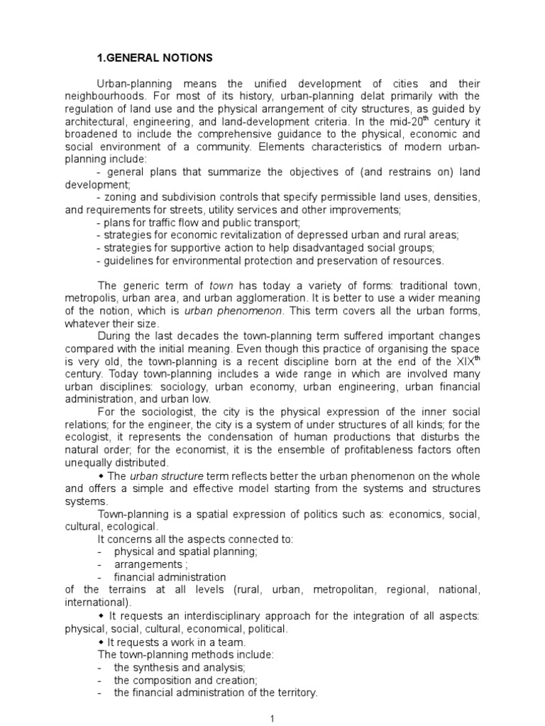 Urban Planning Pdf City Urban Planning