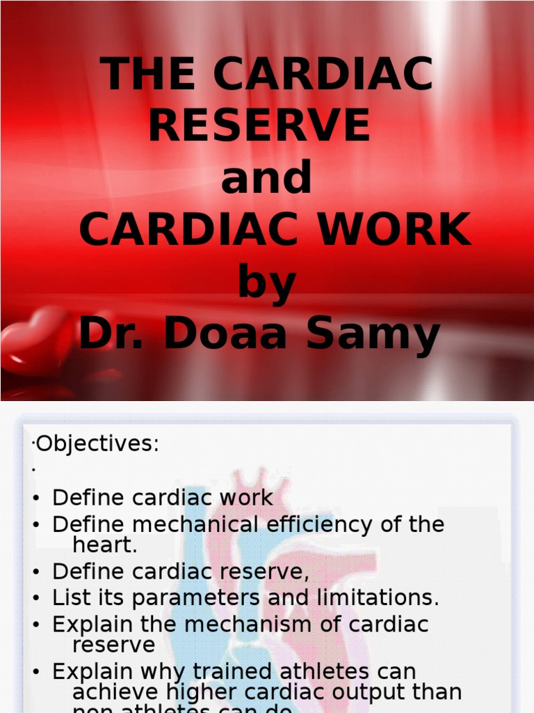 Cardiac Reserve Student | PDF | Heart | Human Anatomy