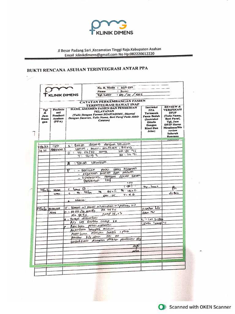 3.4 episode 1 sampai 3 bukti dilakukan kajian pasien oleh PPA dalam penetapan diagnosis | PDF