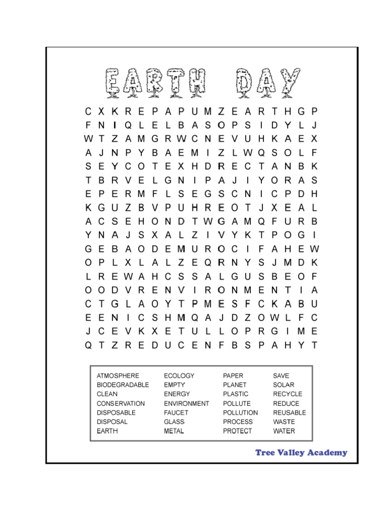 Earth Day Word Search | PDF