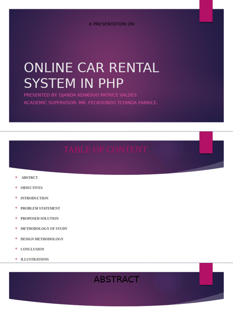 Online Car Rental System in PHP | PDF | Software Development Process ...