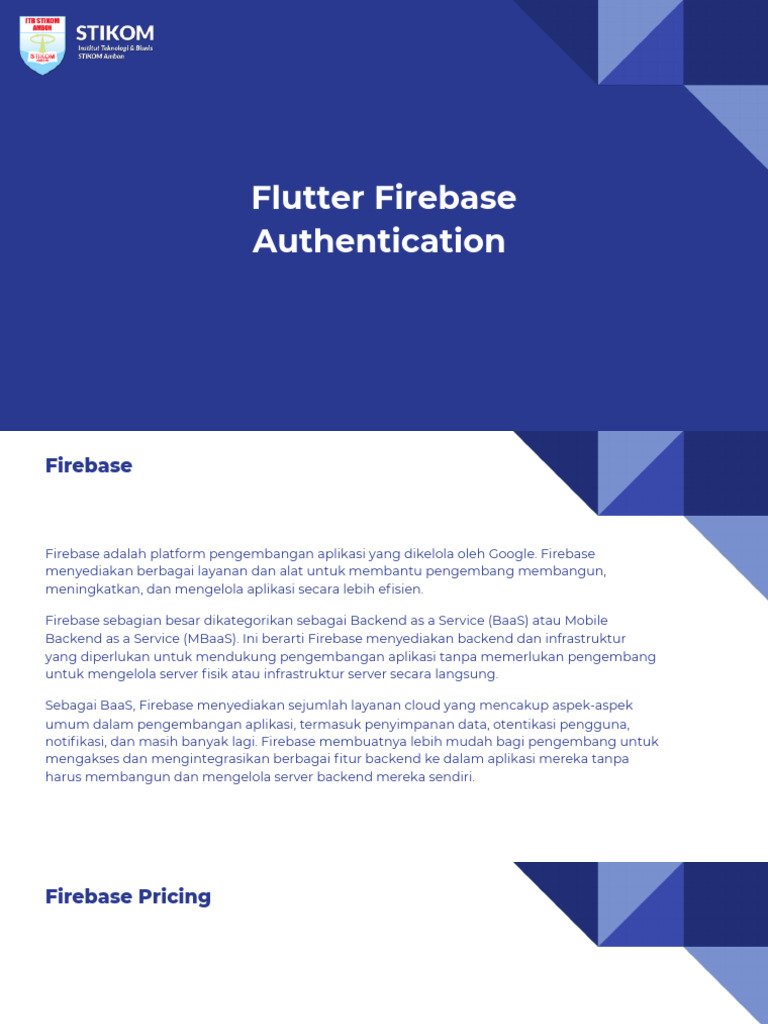 #13 Flutter Firebase Authentication | PDF