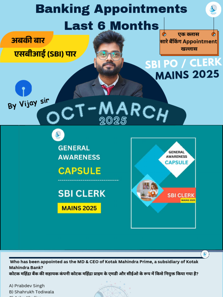 Banking Appointments Last 6 Months - 2025 | PDF
