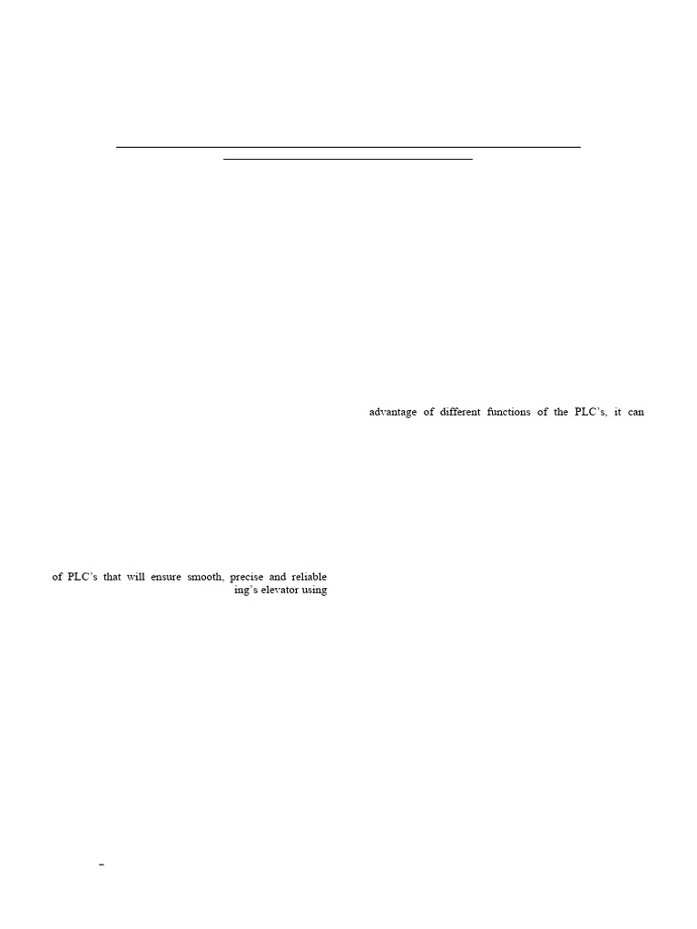 Control Elevator Project IEEE | PDF | Programmable Logic Controller | Automation