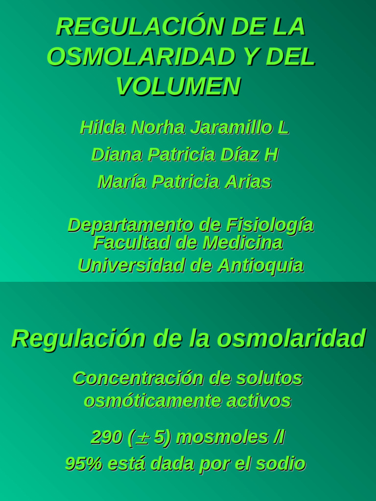 Regulacion Del Volumen y La Osmolaridad (NC) | PDF | Angiotensina | Riñón