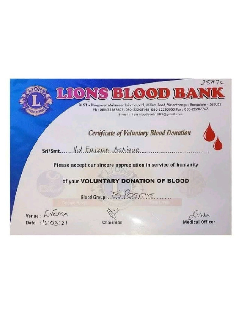 Blood Donation | PDF