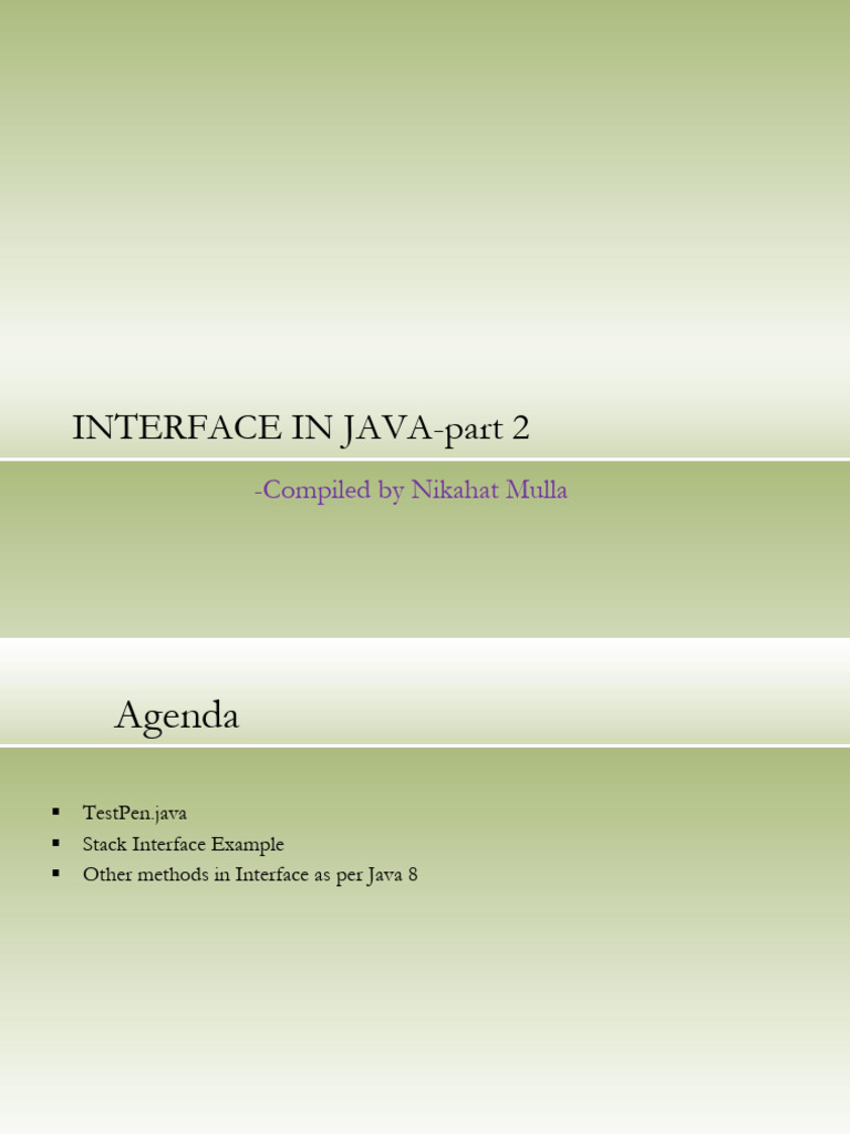 PSOOP Lecture 09-Interfaces-Part 2-24-25 | PDF | Object (Computer Science) | Computer Science