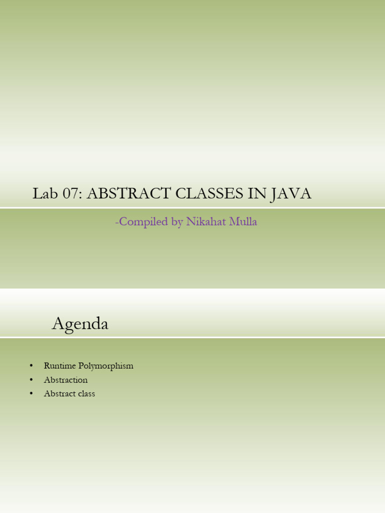 Java Abstract Classes Explained | PDF | Class (Computer Programming) | Method (Computer Programming)