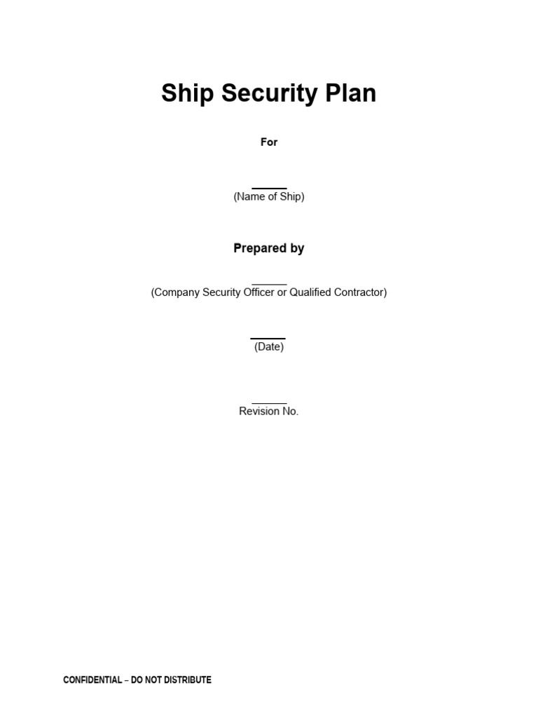 Ship Security Plan Overview | PDF
