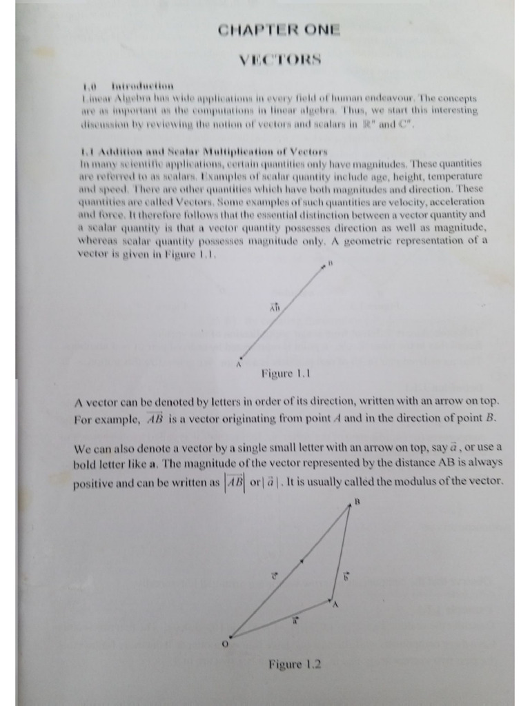 1st Note. Linear Algebra | PDF
