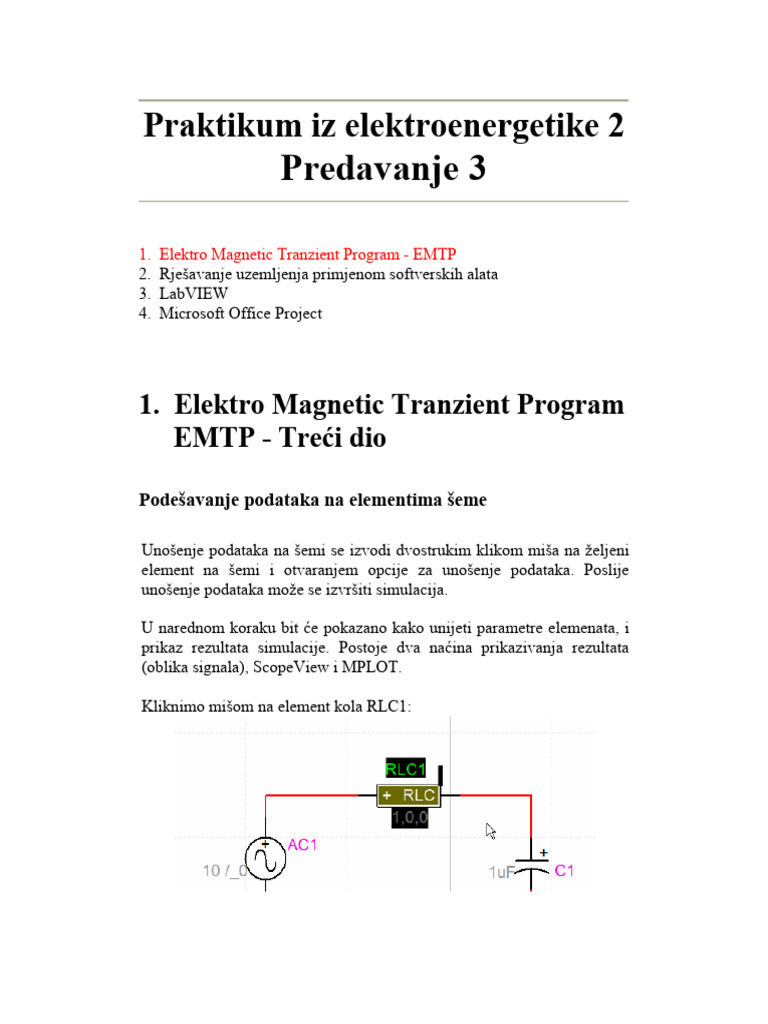 Praktikum Iz Elektroenergetike 2 - Predavanje 3 | PDF