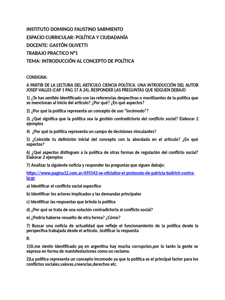 TRABAJO PRACTICO N°1 PYC | PDF