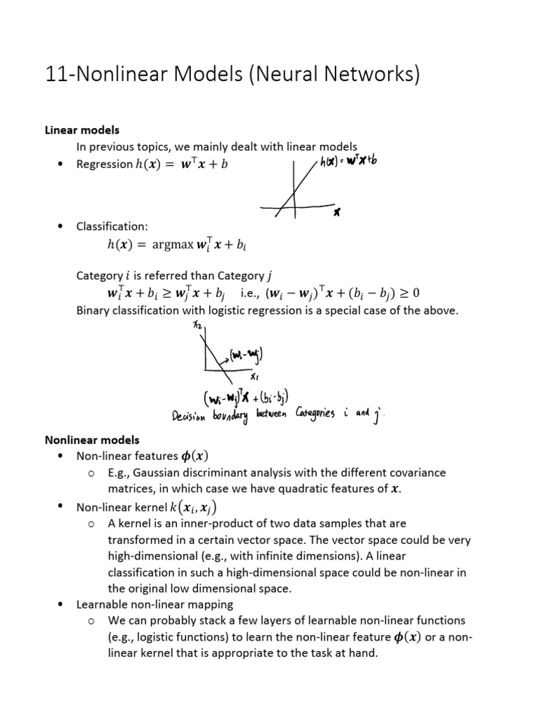 11-Nonlinear Models (Neural Networks) | PDF | Statistical ...