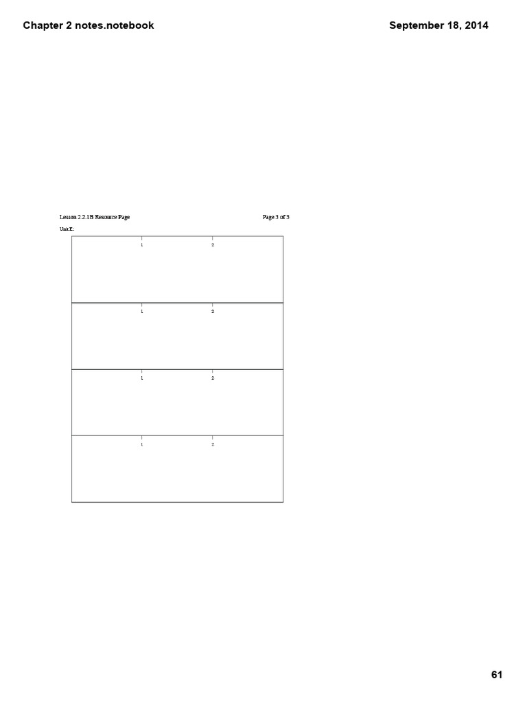 CPM Algebra1 - Chapter - 2 - Notes - 13 | PDF