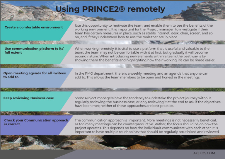 Using PRINCE2 Remotely Infographic | PDF