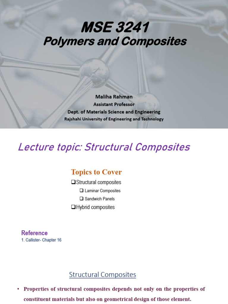 Structural Composites Overview | PDF | Composite Material | Materials