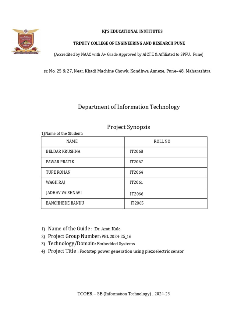 Footstep Power Generation Using Piezoelectric Sensors | PDF | Energy ...