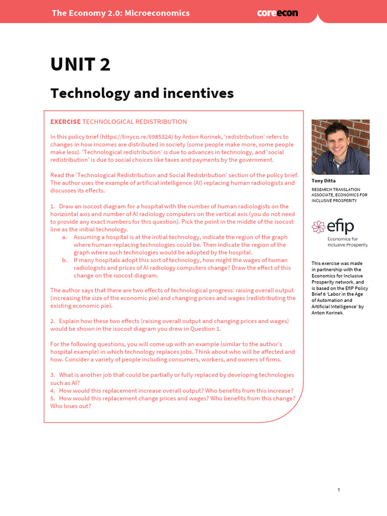 Technological Redistribution in Economics | PDF | Redistribution Of ...