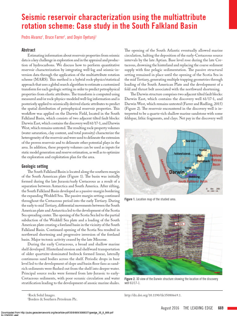 Seismic Reservoir Characterization Using The Multiattribute Pdf