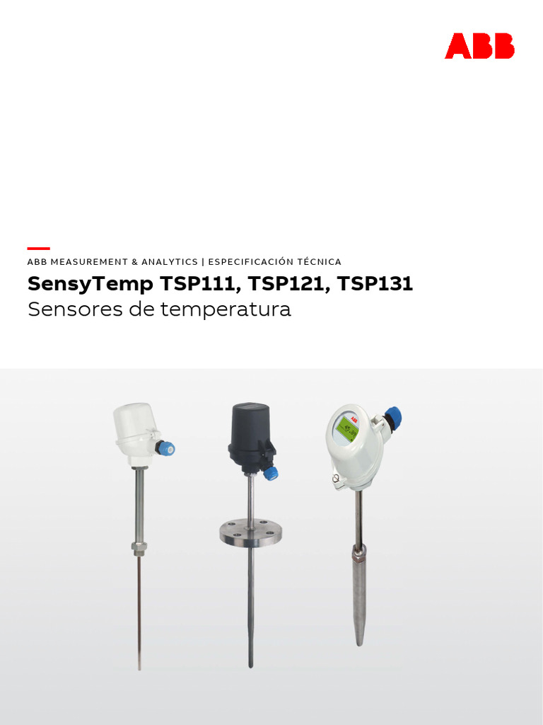 Sensores Temperatura PT100 ABB TSP121 | PDF | Resistor | Par termoeléctrico