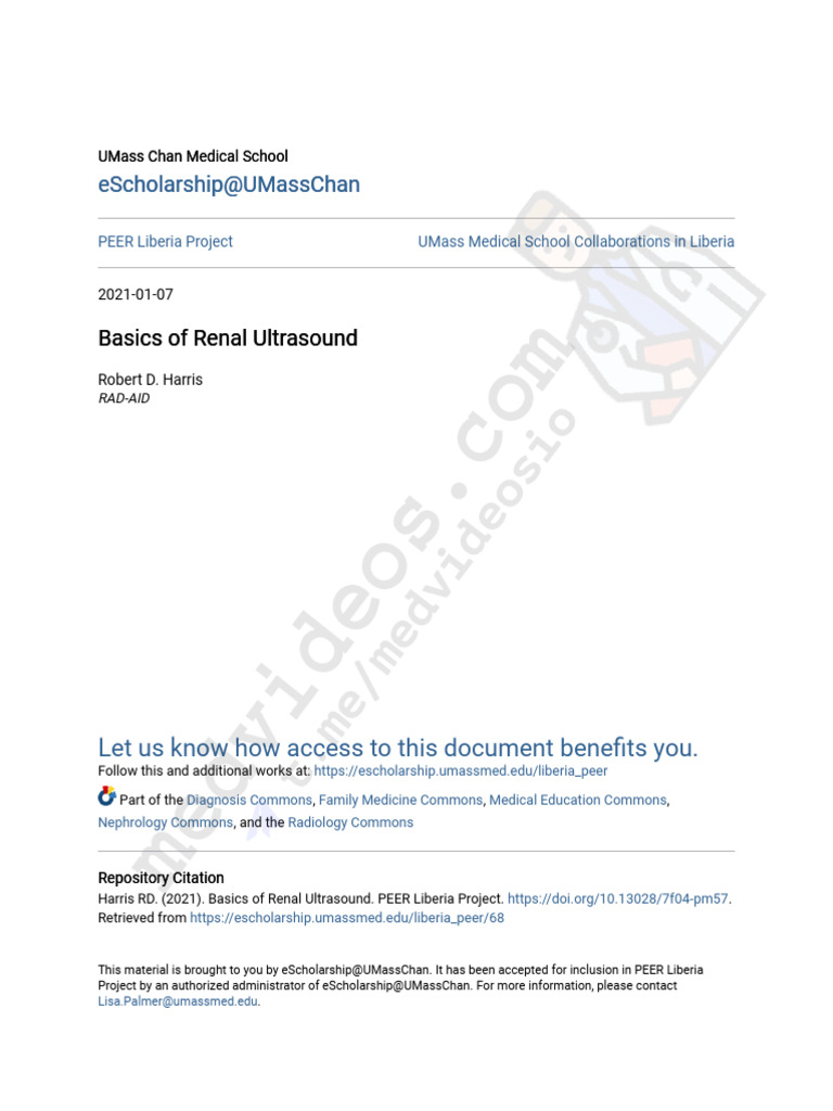 Basics of Renal Ultrasound | PDF | Kidney | Urinary System