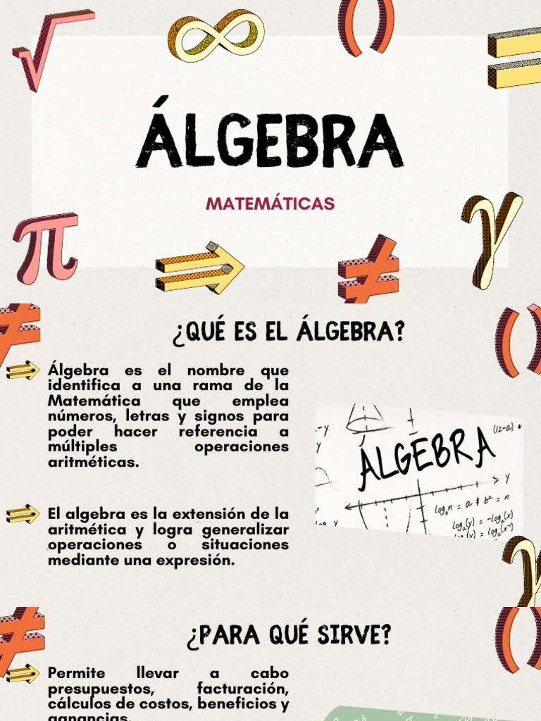 Presentación-Álgebra, Lenguaje Común y Lenguaje Algebraico | PDF | Álgebra | Variable (Matemáticas)