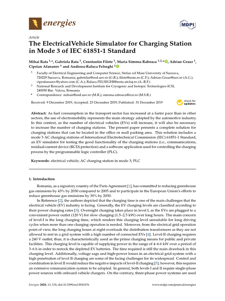The Electric Vehicle Simulator For Charging Ststion | PDF ...