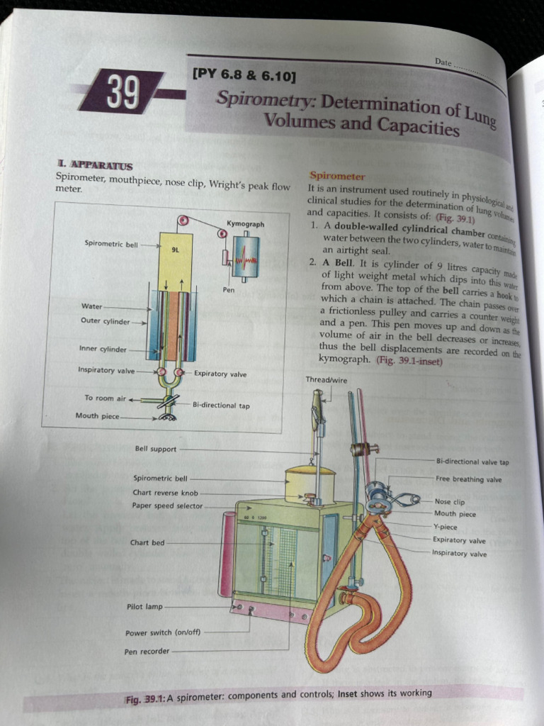 Spirometer Components and Function | PDF | Exhalation | Respiration