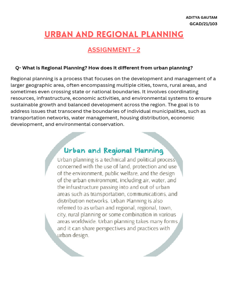 Assignment 2 | PDF | Urban Planning | Urbanization