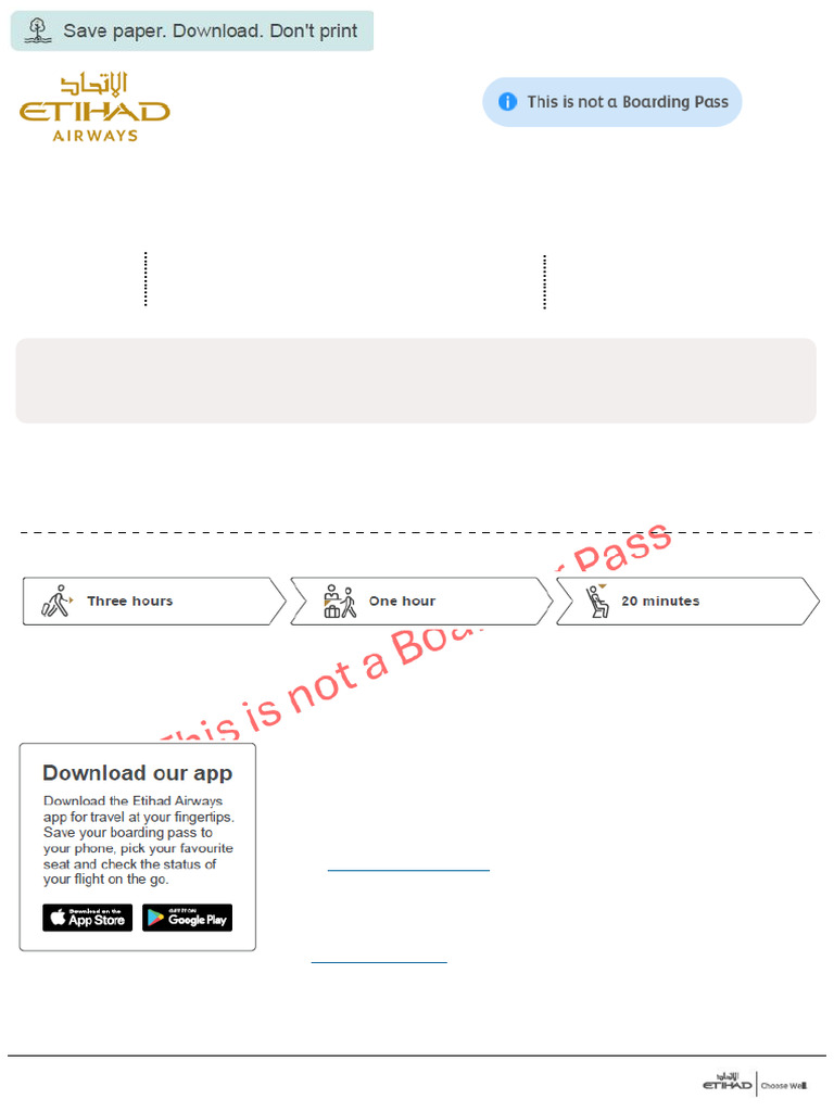 Check in Confirmation | PDF