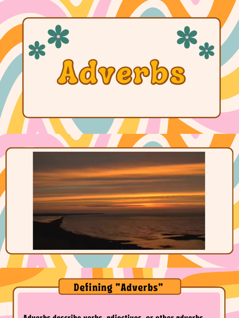Orange Groovy Retro Daily Agenda Presentation | PDF | Adverb | Linguistics