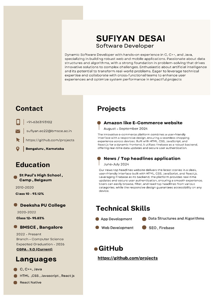 Sufiyan Resume | PDF
