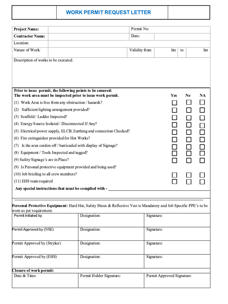 Night Work Permit | PDF