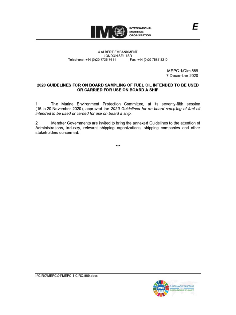 MEPC.1 Circ.889 | PDF