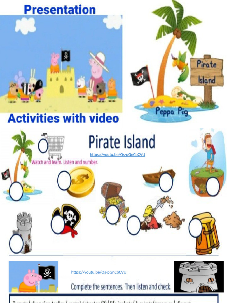 Peppa Pig Pirate Island Activities With Video | PDF