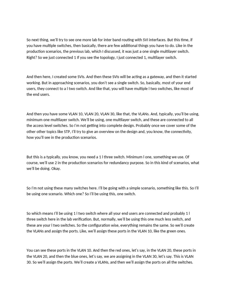 028 SVI Multiple Switches | PDF | Network Switch | Computer Architecture