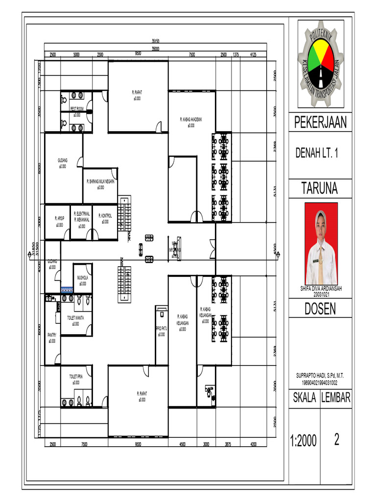 Denah Lantai 1 Gedung Akademik | PDF