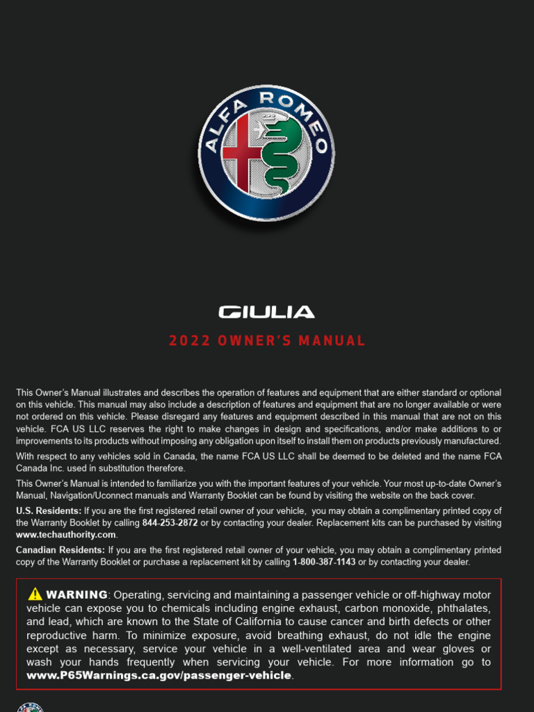 alfa romeo-giulia_2022_92975c29cea031830bf8 | PDF | Automotive Industry | Automotive Technologies
