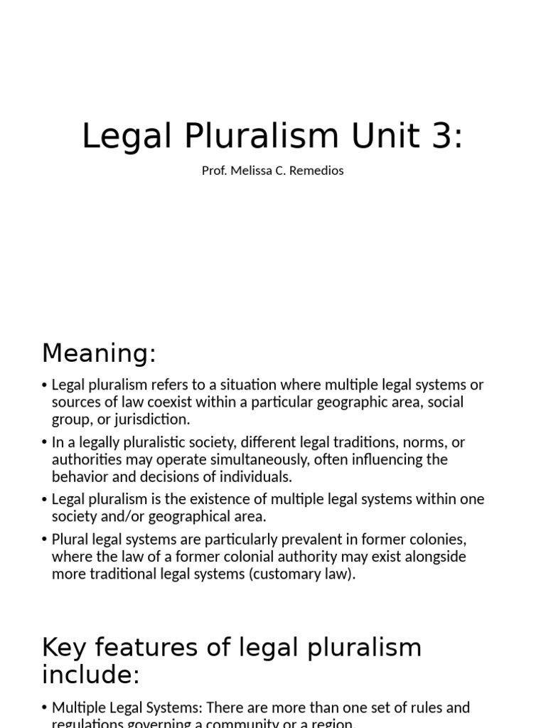 Understanding Legal Pluralism | PDF | Religious Pluralism ...