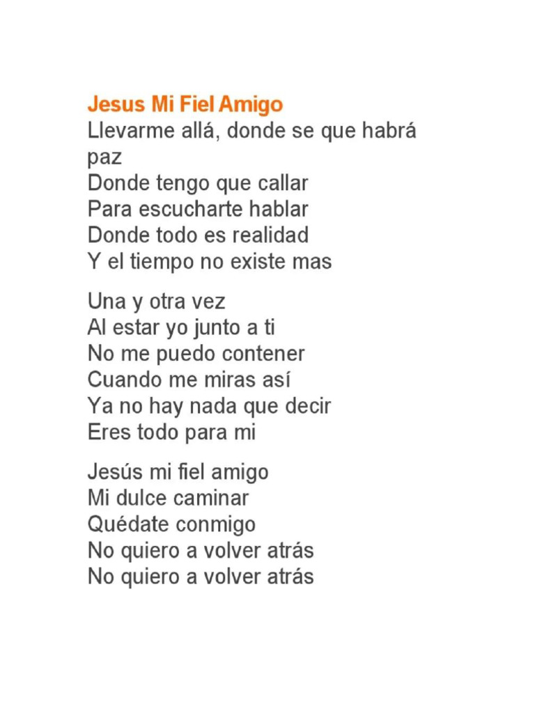 Jesus Mi Fiel Amigo | PDF