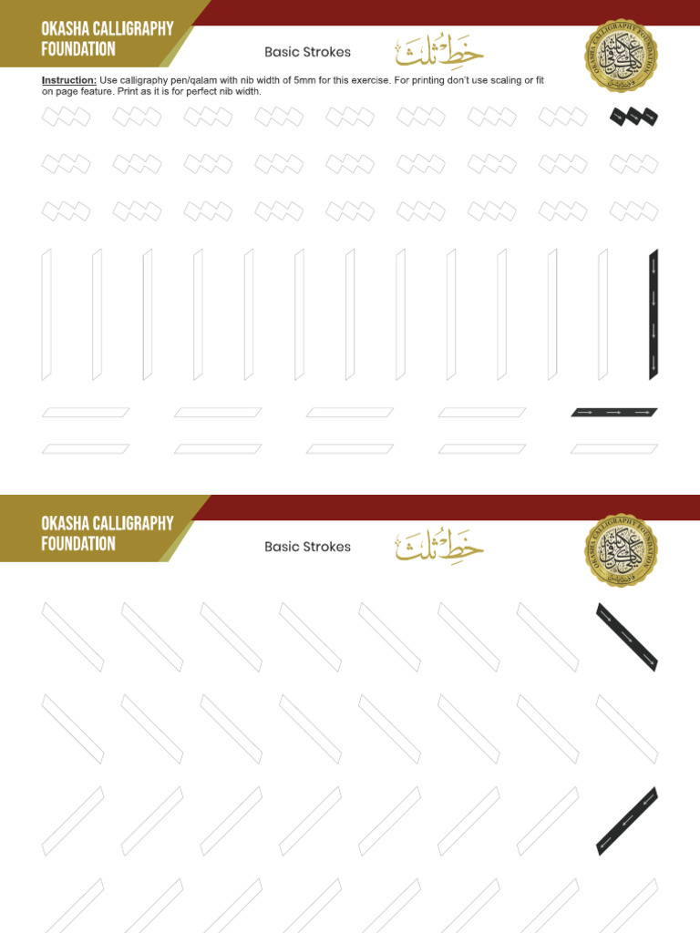 Basic Strokes A4 Landscape Pdf