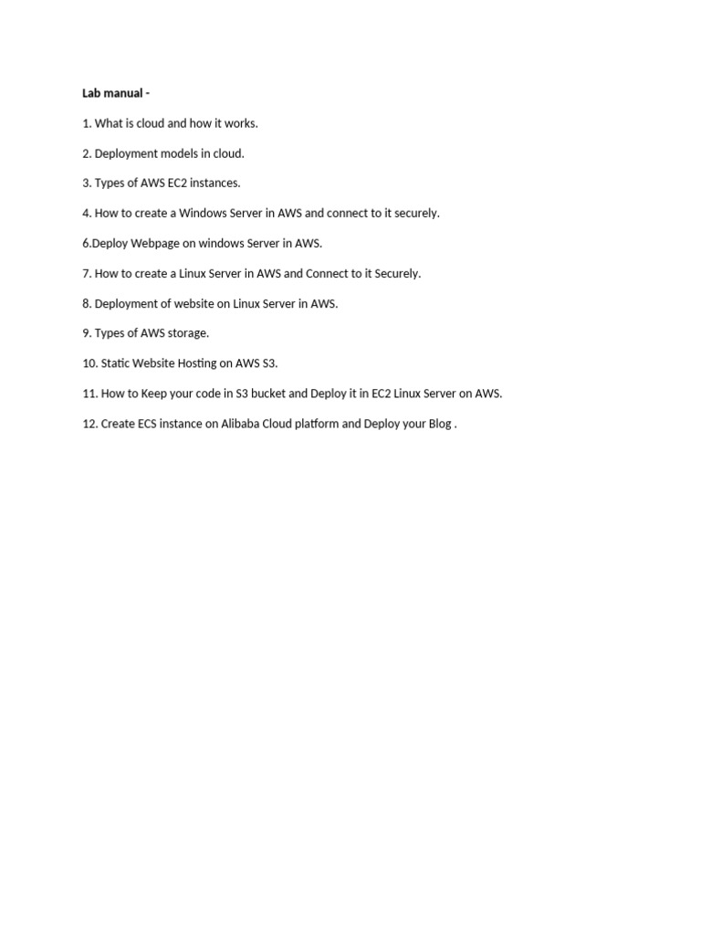 Lab Manual Cloud Computing | PDF