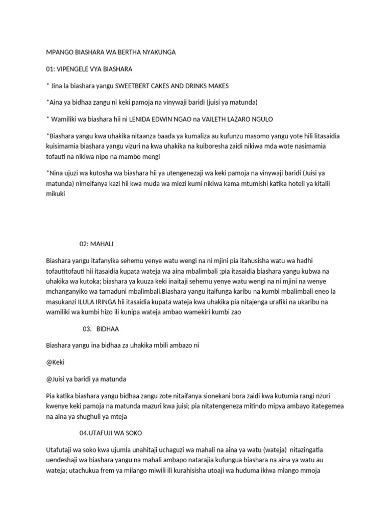 MPANGO BIASHARA-WPS Office | PDF