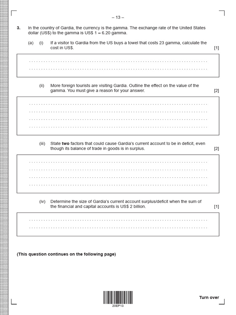 IB Economics HL Paper 3 - International Trade Question 2 | PDF ...