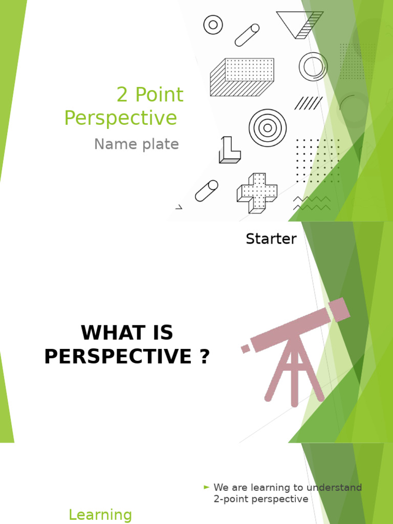 2-Point Perspective Name Plate Guide | PDF | Perspective (Graphical ...